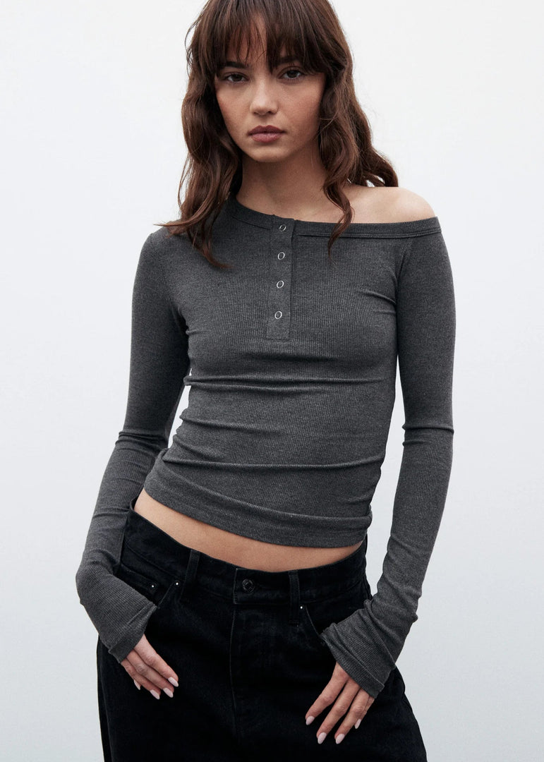 ZINNIA TOP - DARK GREY – Wildchild Stylelab